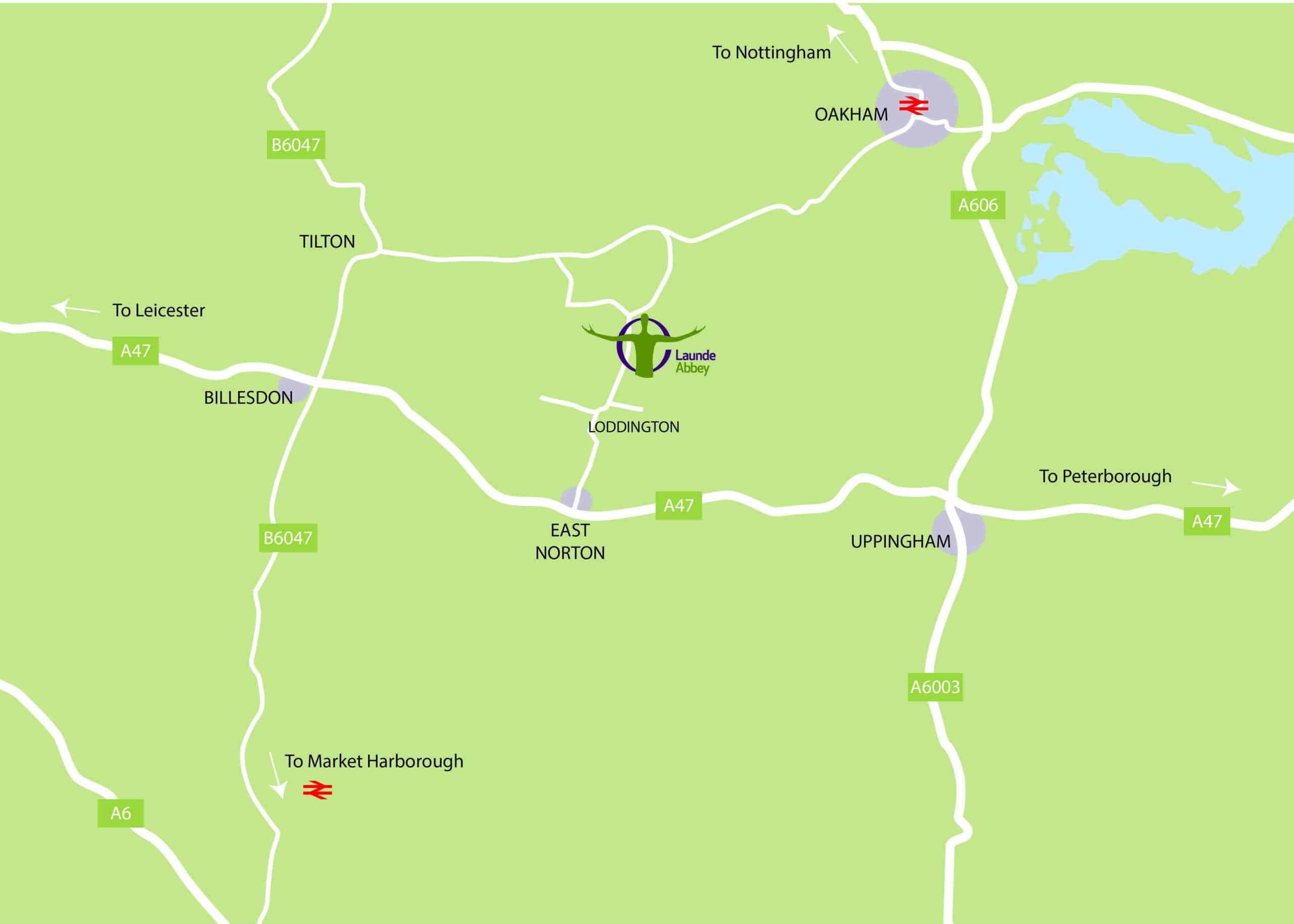 How to Get Here - Launde Abbey