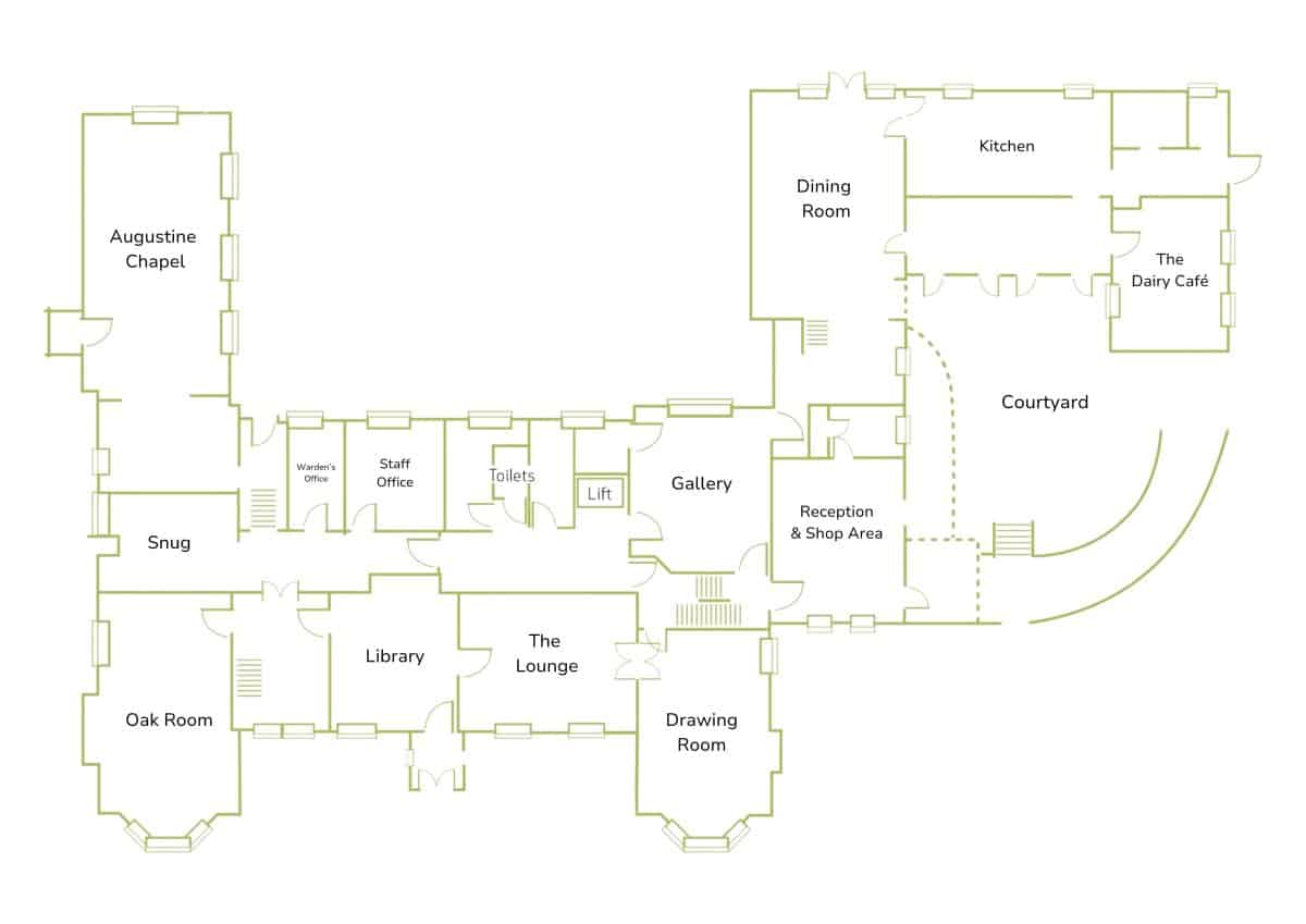 Map of the Buildings - Launde Abbey